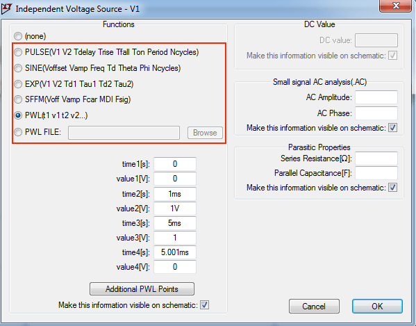 LTspice Lesson 4c: Generate Waveforms used in Electric Circuits: PWL ...